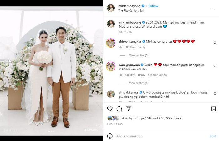 Resmi Dinikahi Deva Mahenra, Intip Potret Cantik Mikha Tambayong dan ... Resmi Dinikahi Deva Mahenra, Intip Potret Cantik Mikha Tambayong dan ...