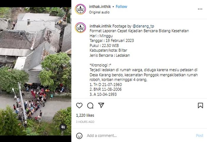 DAHSYAT, Efek Ledakan Petasan di Blitar yang Tewaskan 4 Orang, Potongan ... DAHSYAT, Efek Ledakan Petasan di Blitar yang Tewaskan 4 Orang, Potongan ...