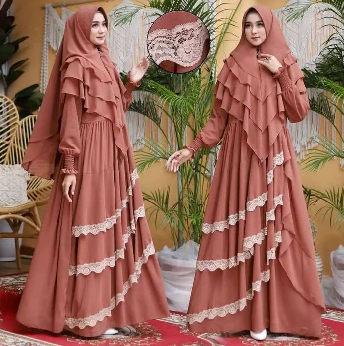 5 Dress Hijab Syari Murah Buat Baju Lebaran 2023, Model Kekinian - Stylo