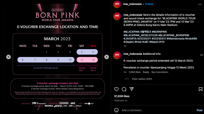 Sebentar Lagi! Begini Tata Cara Penukaran Tiket Konser BLACKPINK 'Born Pink World Tour Jakarta'
