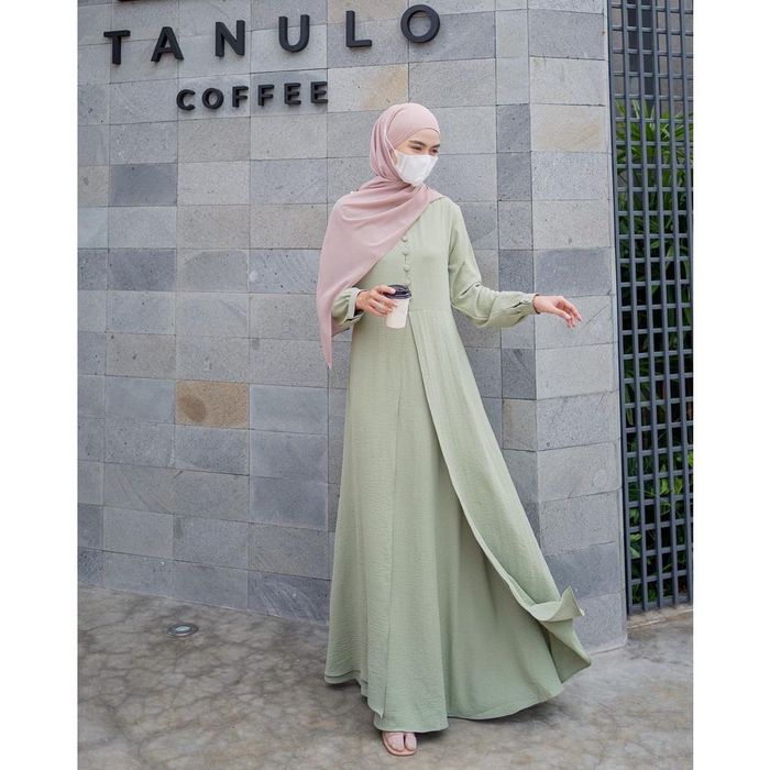 3 Rekomendasi Gamis Sage Green Rp100 Ribuan untuk Lebaran 2023! - Stylo