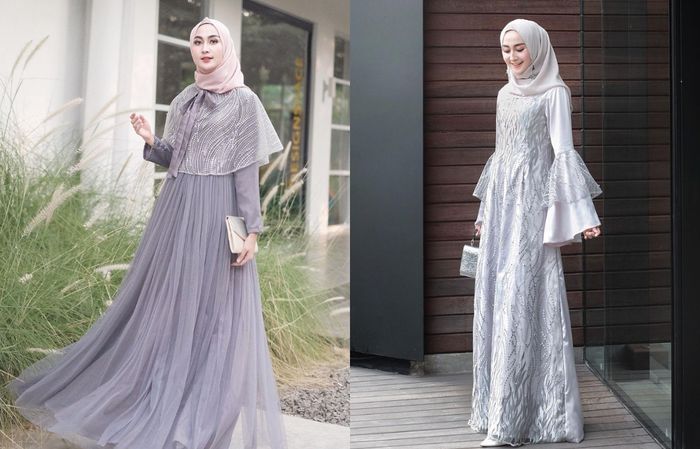4 Outfit Hijab Kondangan Warna Abu-abu yang Anggun dan Mewah - CewekBanget