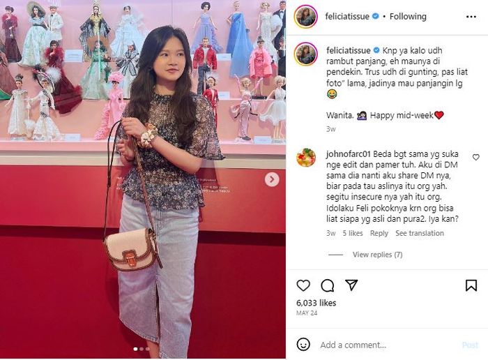 Penampilan Terbaru Felicia Tissue Bikin Pangling, Santuy Tentang Tas ... Penampilan Terbaru Felicia Tissue Bikin Pangling, Santuy Tentang Tas ...