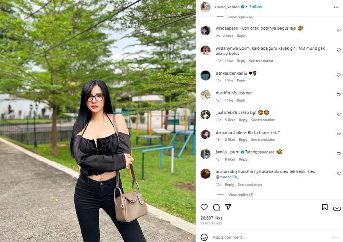Gaya Seksi Maria Vania Pakai Off Shoulder Belahan Dada Terekspos ...