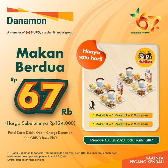Cara Dapetin Promo HokBen Makan Berdua Rp 67 Ribu Pakai Danamon - Semua Halaman - CewekBanget