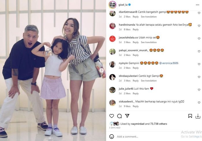 Sudah Cerai Tapi Ngemal Bareng Gading Marten Pakai Hot Pants, Gisella Anastasia Auto Dikomentari ...