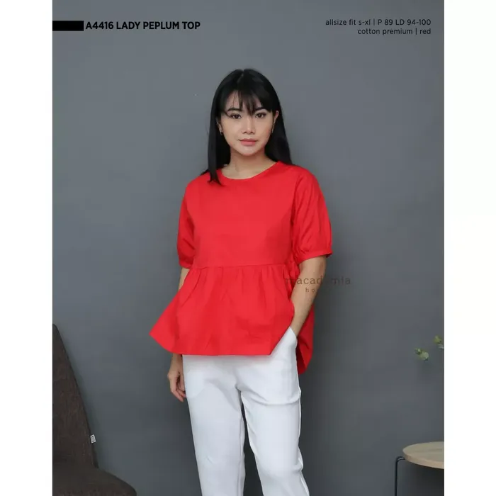 3 Online Shop Blouse Merah di Bawah Rp 100 Ribu Bikin Penampilan Modis ...
