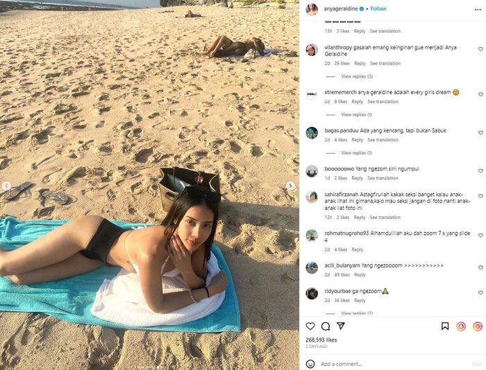 Netizen Auto Zoom Saat Liat Foto Anya Geraldine Kenakan Bikini Seksi Pamer Lekuk Tubuh - Halaman ...