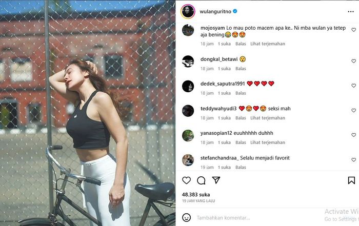 Janda Bening Pemersatu Bangsa! Wulan Guritno Bikin Heboh Saat Pose Merem Sambil Naik Sepeda - Stylo