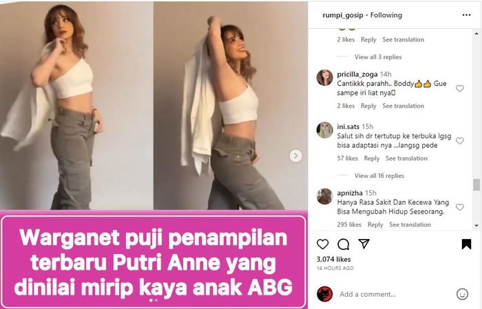 Putri Anne Makin Berani Buka-bukaan Usai Lepas Hijab, Gaya Seksinya Justru Dipuji bak ABG