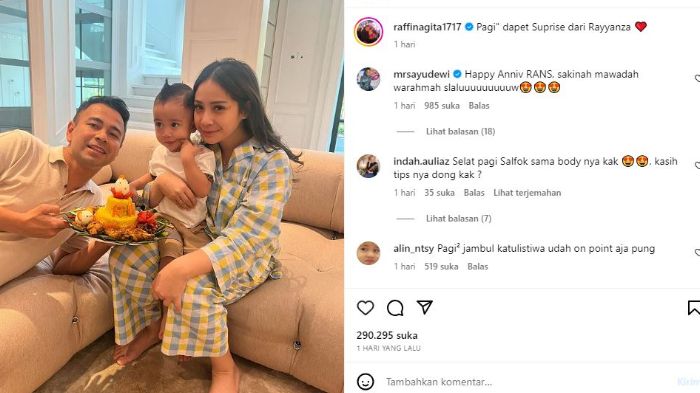 Kado dari Rafathar dan Rayyanza di Anniversary Raffi Ahmad dan Nagita Slavina, Anak Sultan Kasih ...
