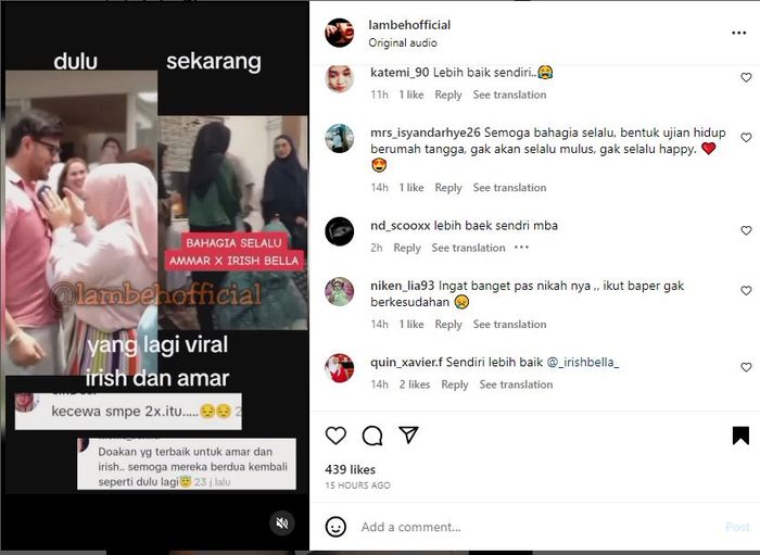 Sikap Irish Bella ke Ammar Zoni Sebelum dan Setelah Kasus Narkoba sang Suami Disorot, Netizen ...