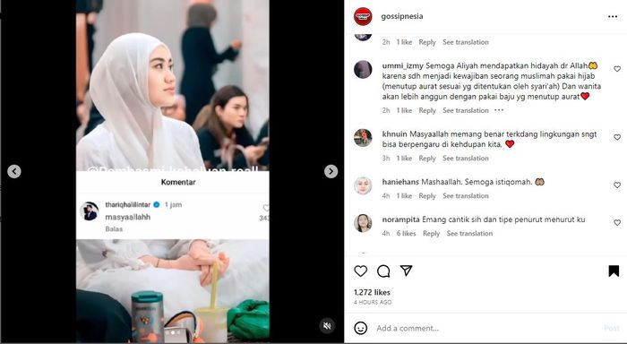 Dekat dengan Thariq Halilintar, Aaliyah Massaid Tepis Kabar Taaruf, Nggak!