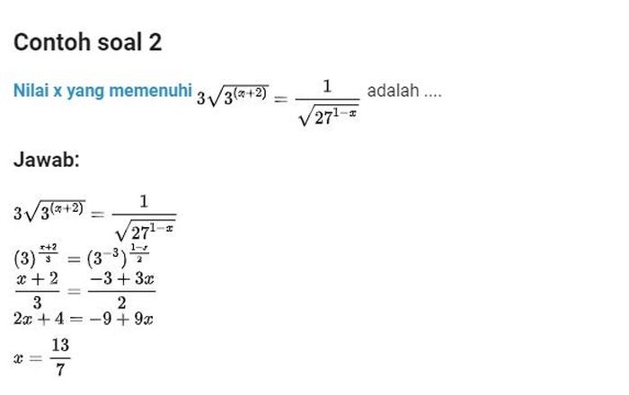 Sifat-Sifat Eksponen, Pengertian dan Contoh Soalnya - Semua Halaman - Kids