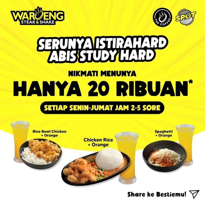 Serbu Promo Waroeng Steak & Shake, Makan Plus Minum Cuma 20 Ribuan Saja ... Serbu Promo Waroeng Steak & Shake, Makan Plus Minum Cuma 20 Ribuan Saja ...
