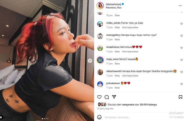 Sengaja Pamer Tato Saat di Kamar Hotel, Gaya Seksi Marion Jola Cuma Pakai Crop Top Jadi Omongan ...