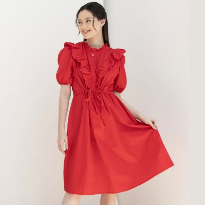 3 Dress Merah Bahan Premium 100 Ribuan, Tampil Elegan Saat Natal - Stylo