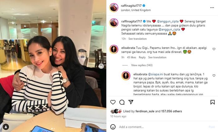 Bahagianya Nagita Slavina dan Raffi Ahmad Bertemu Penyanyi Ini di London, sang Artis Sebut ...