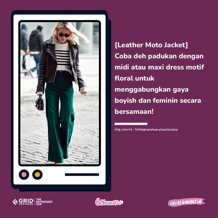 Inspirasi Mix and Match Jaket Kulit Buat Outfit Cewek yang Kece ...