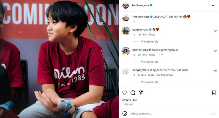 Bangganya Sule, sang Putra Ferdinand Adriansyah Ikut Bertukar Peran di Film Dilan 1983: Wo Ai Ni
