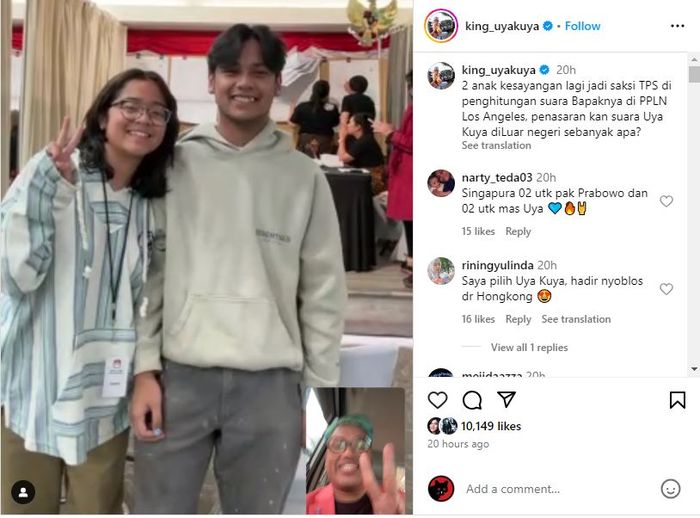 Begini Penampilan Cinta Kuya dan Nino Kuya Jadi Saksi di TPS di Los ...