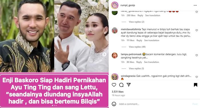 Enji Baskoro Ngaku Siap Hadiri Pernikahan Ayu Ting Ting dan Lettu ... Enji Baskoro Ngaku Siap Hadiri Pernikahan Ayu Ting Ting dan Lettu ...