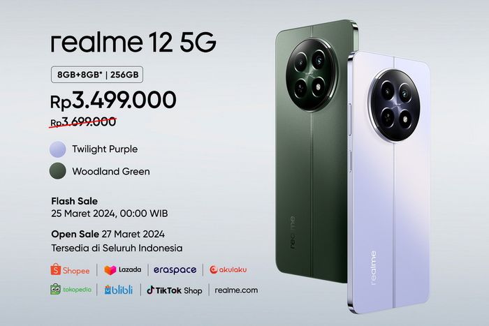 Resmi Meluncur di Indonesia, Ini Spesifikasi dan Harga realme 12 5G ...