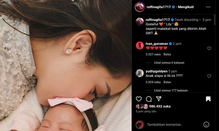 Teka-teki Lily, Bayi yang Diduga Diadopsi Raffi Ahmad dan Nagita Slavina, Sultan Andara Ungkap ...