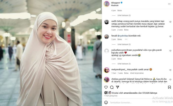 Pendosa yang Bertaubat! Potret Santun Rebecca Klopper dalam Balutan Hijab Saat Umrah Tuai ...