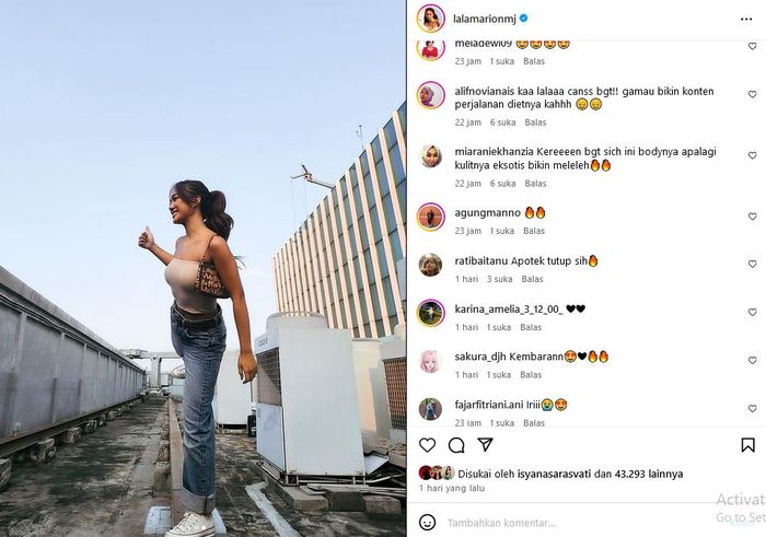 Kulit Eksotisnya Bikin Meleleh! Marion Jola Disorot Saat Cuma Pakai Kemben di Atas Gedung - Stylo