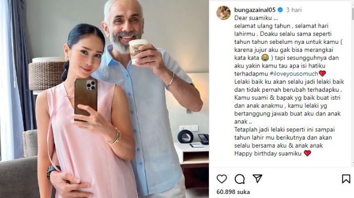 Dituding Poroti Harta Suami, Bunga Zainal Pamer Foto Mesra Bareng Suami dan Ucap Pesan Romantis ...