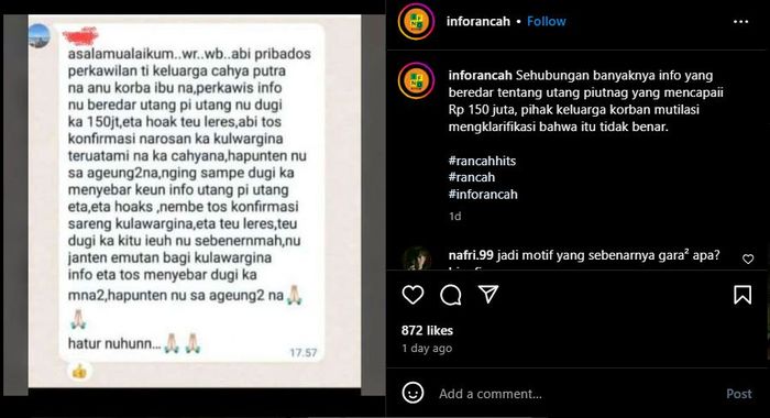 Tarsum Mutilasi Istri Diduga karena Depresi Anaknya Terlilit Utang Judi ... Tarsum Mutilasi Istri Diduga karena Depresi Anaknya Terlilit Utang Judi ...