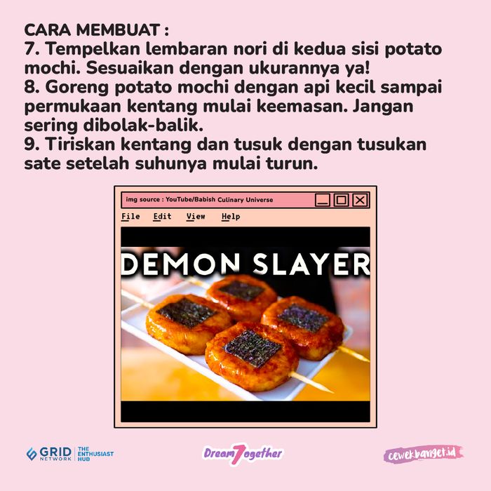 Resep Potato Mochi yang Pernah Dimakan oleh Zenitsu Demon Slayer ...