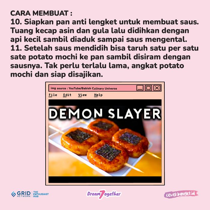 Resep Potato Mochi yang Pernah Dimakan oleh Zenitsu Demon Slayer ...