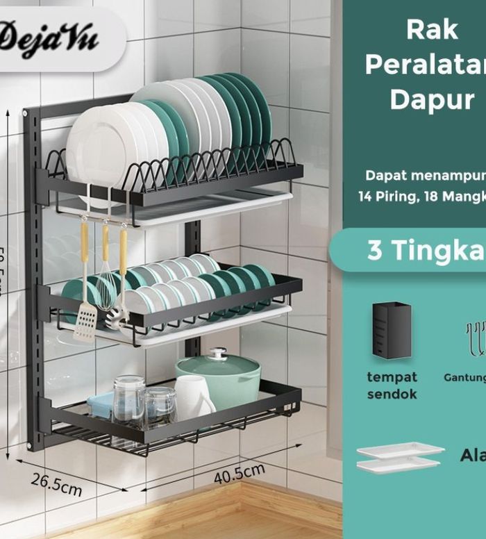 Bikin Dapur Rapi, Ini 3 Rekomendasi Rak Piring Gantung Minimalis ...