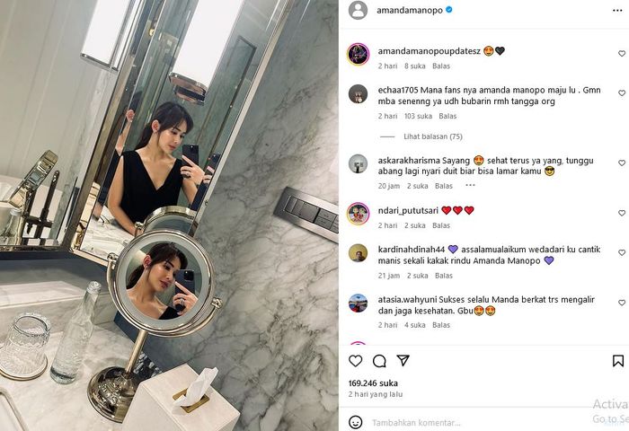 Seneng Ya Udah Bubarin Rumah Tangga Orang! Potret Seksi Amanda Manopo Mendadak Bikin Netizen ...