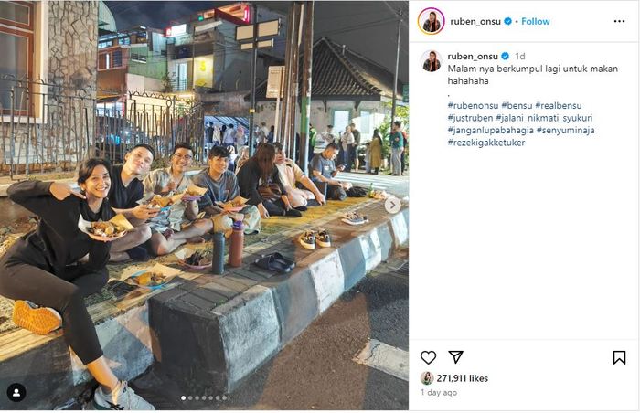 Sarwendah Sibuk Operasi Plastik di Korea, Ruben Onsu Pilih Pamer Makan Lesehan di Trotoar Bareng ...