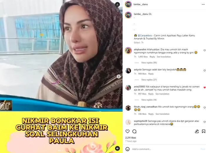 Blak-blakkan, Nikita Mirzani Spill Pria Inisial N yang Diduga Jadi Selingkuhan Paula Verhoeven ...