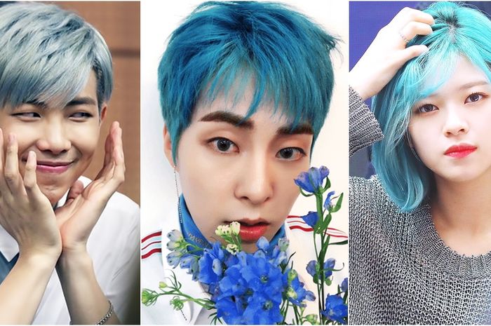 8 Idol Kpop yang Paling Cocok Ketika Menggunakan Rambut Berwarna Biru ...