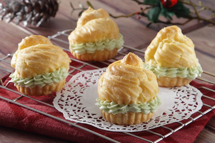 Resep Sus Cup Greentea Krim, Lembutnya Sus Berpadu dengan Krim Greentea ...