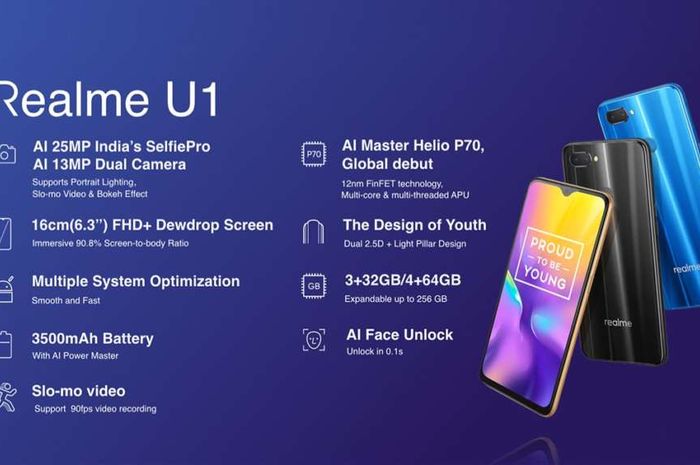 Spesifikasi Realme U1 yang Resmi Meluncur di India Mulai Rp 2 Jutaan ...