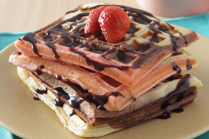 Resep Waffle Neapolitan Nikmat, Cocok Jadi Suguhan Manis Esok Pagi - Nova