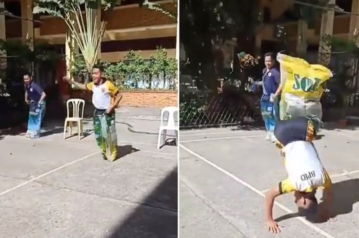 Viral Video Pelajar Jago Balap Karung Sampai Jungkir Balik, Auto Juara ... Viral Video Pelajar Jago Balap Karung Sampai Jungkir Balik, Auto Juara ...