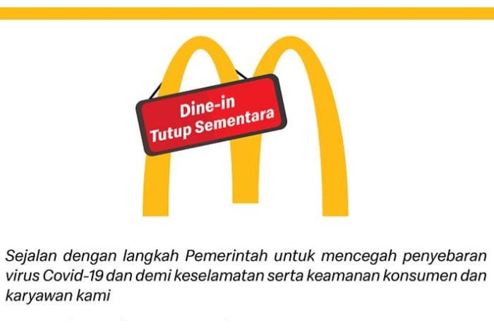 McDonald's Indonesia Tutup Sementara Layanan Dine-in Untuk Cegah ... McDonald's Indonesia Tutup Sementara Layanan Dine-in Untuk Cegah ...