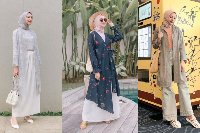 5 Inspirasi Outer Hijab Kekinian ala Bahjatina. Kece & Stylish! - Semua Halaman - CewekBanget