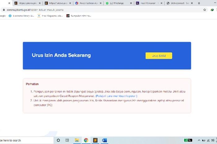Begini Cara Buat SIKM DKI Jakarta Secara Online - Semua Halaman - Info ...