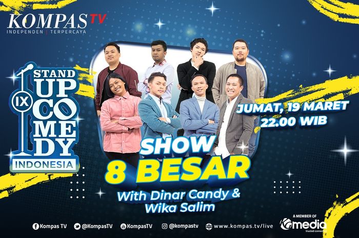 SUCI IX KompasTV Masuki Babak 8 Besar, Para Komika yang Tersisa Siap Bawakan Tema Liburan
