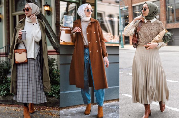 Outfit Hijab yang Cocok untuk Sepatu Boots ala Selebgram Turki, Modis ...