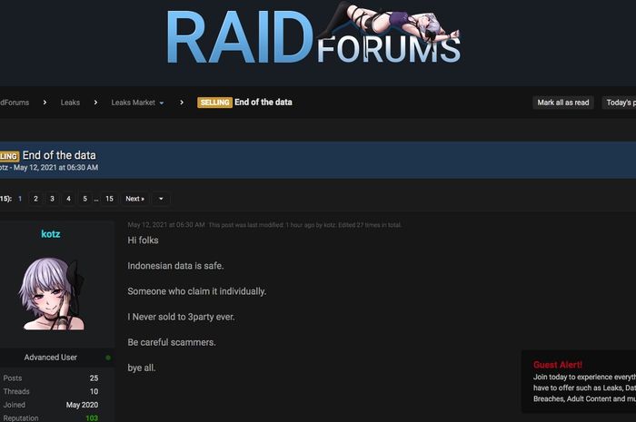 Resmi Diblokir Kominfo, Apa Sih Sebenarnya Situs Raid Forums Itu ...
