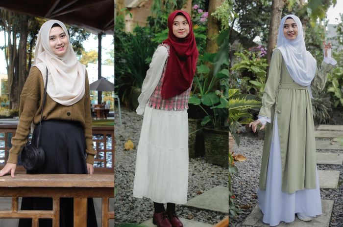 Inspirasi OOTD Hijab Syari ala Alfiya Nindiyani, Modis dan Estetik! - Stylo